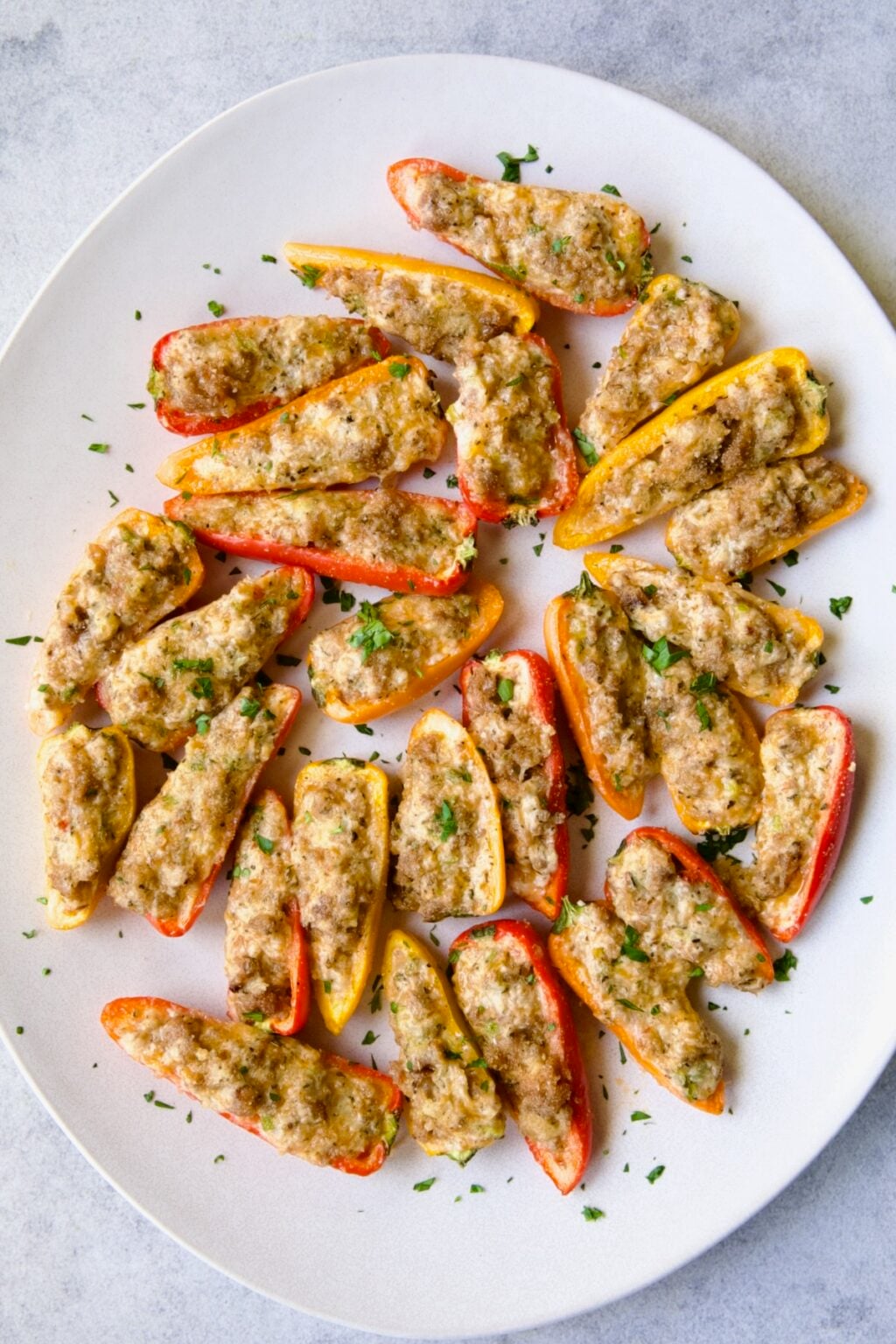 Stuffed Mini Peppers Recipe (With Italian Sausage)