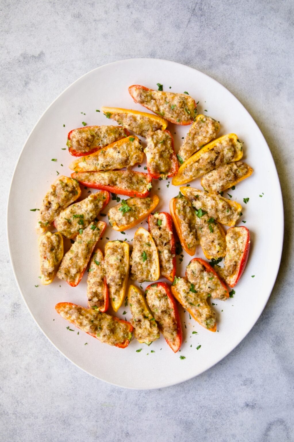 Stuffed Mini Peppers Recipe (With Italian Sausage)