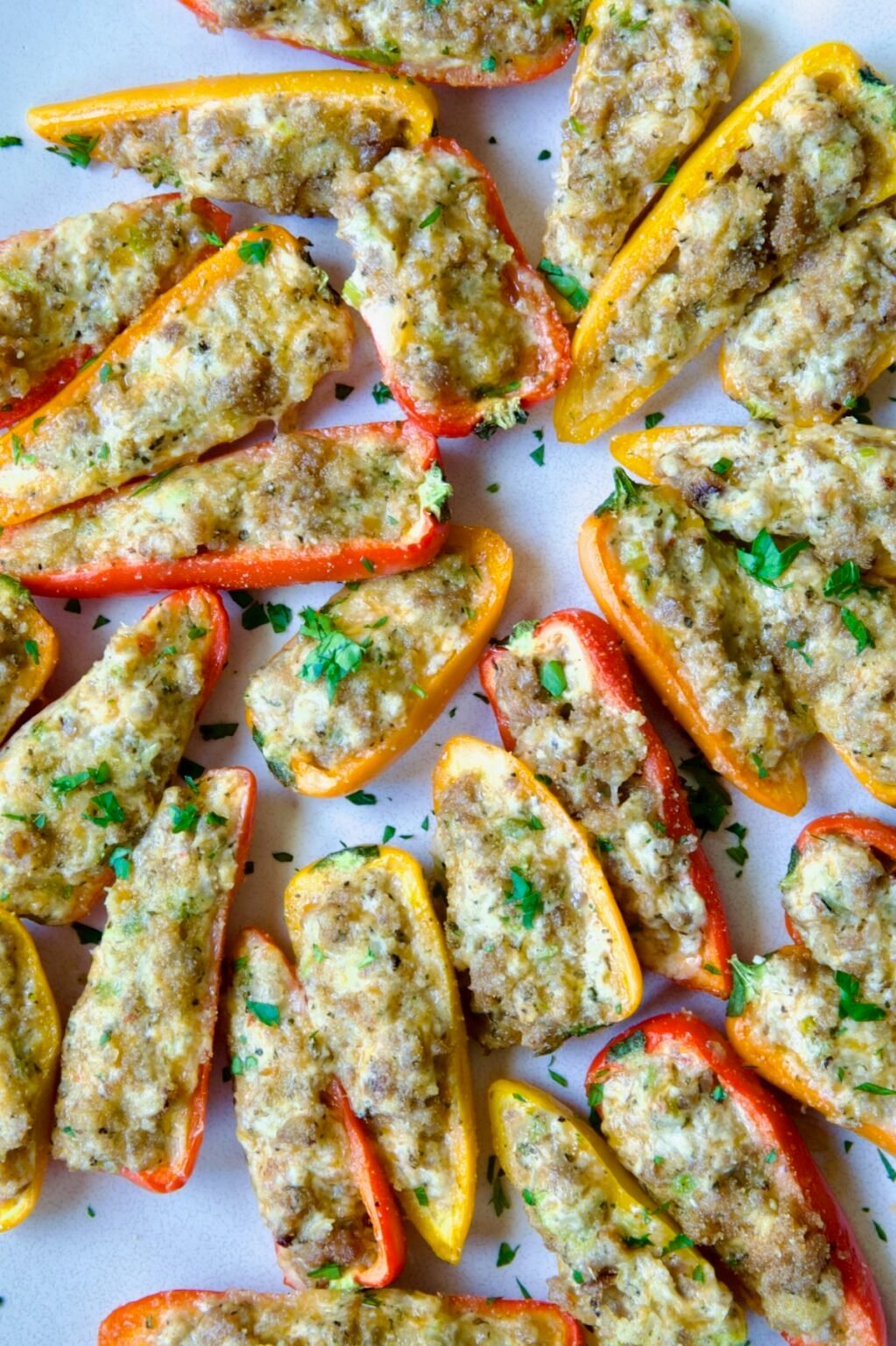 Stuffed Mini Peppers Recipe (With Italian Sausage)