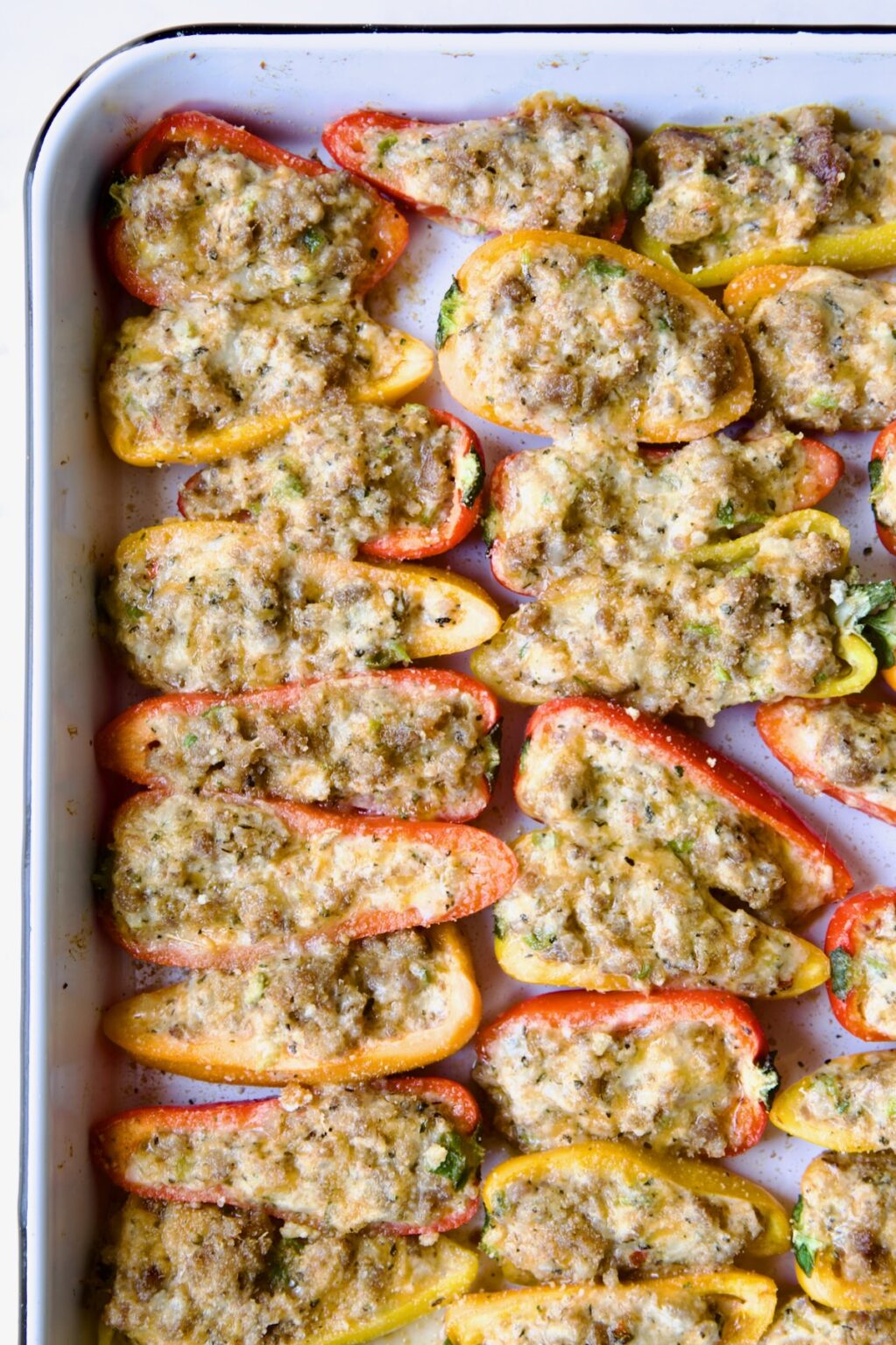 Stuffed Mini Peppers Recipe (With Italian Sausage)