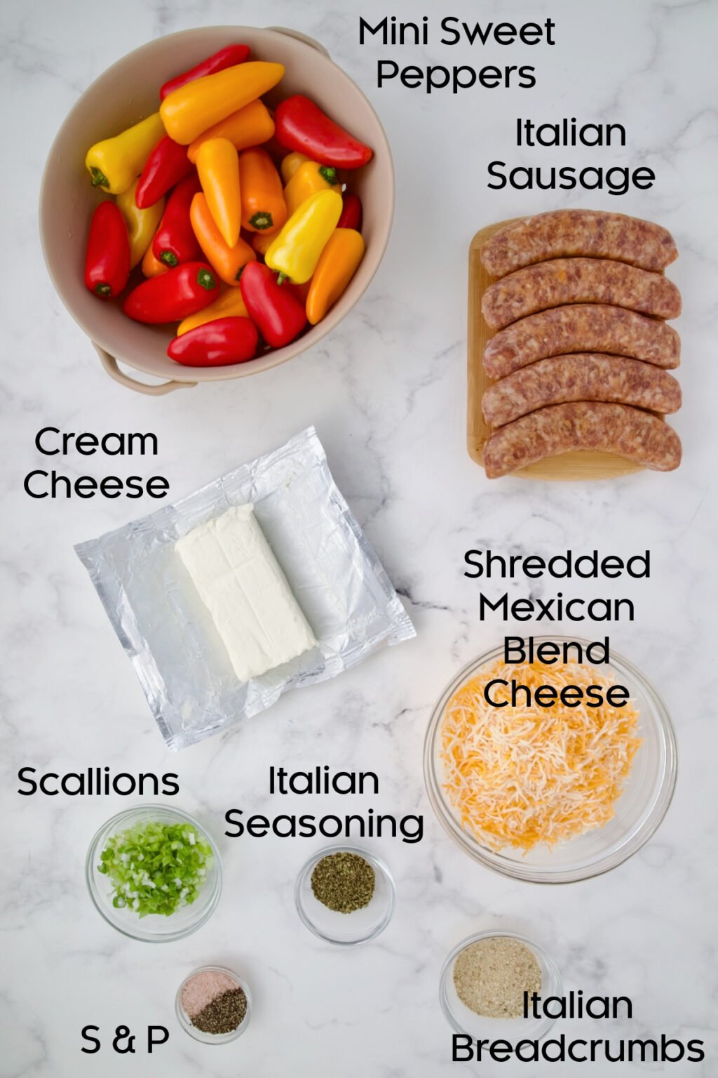 Stuffed Mini Peppers Recipe (With Italian Sausage)