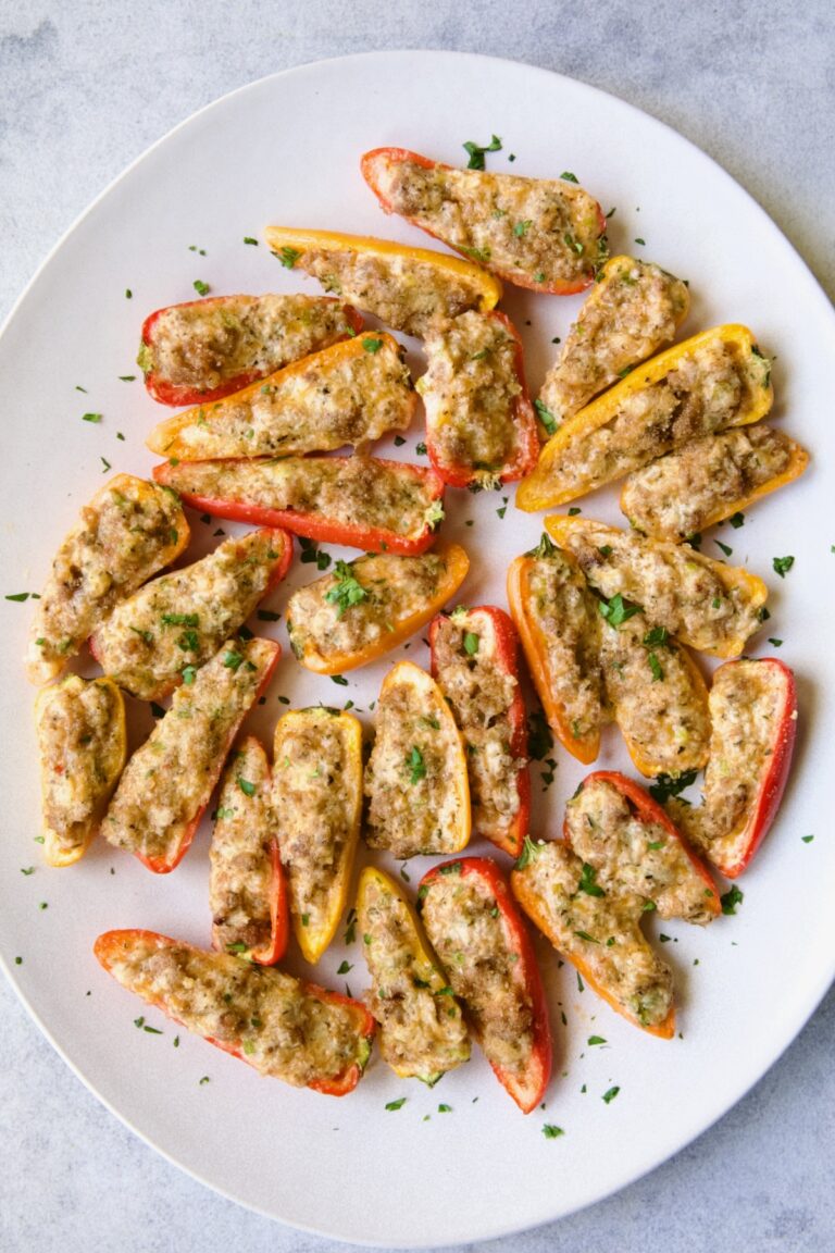 Stuffed Mini Peppers Recipe (With Italian Sausage)
