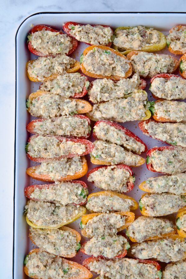 Stuffed Mini Peppers Recipe (With Italian Sausage)