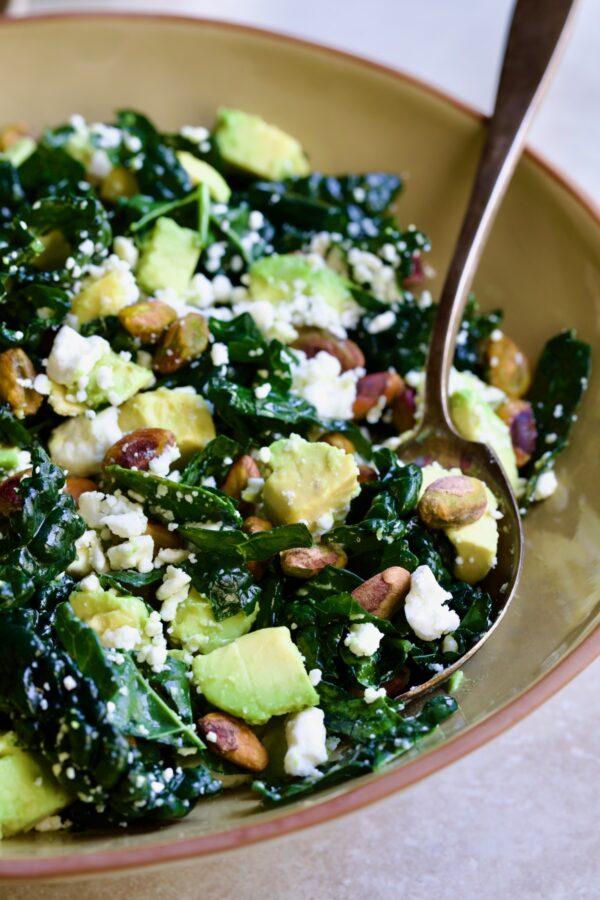 Tuscan Kale Salad Recipe with Lemon Tahini Dressing