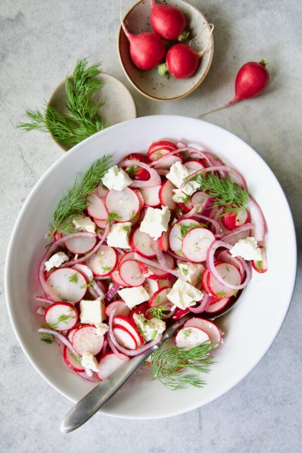 Zesty Radish and Red Onion Salad with Fresh Dill