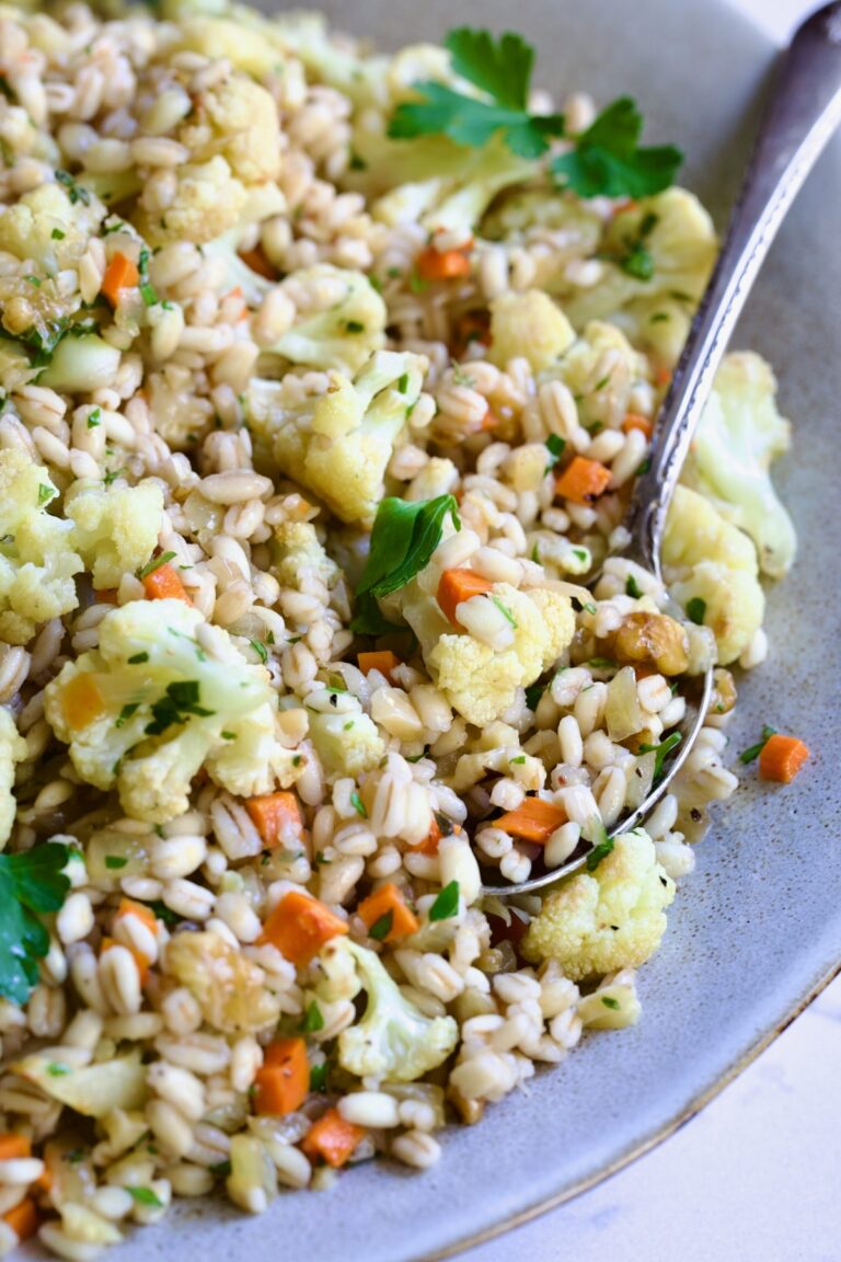 Barley Pilaf with Roasted Cauliflower - From A Chef's Kitchen