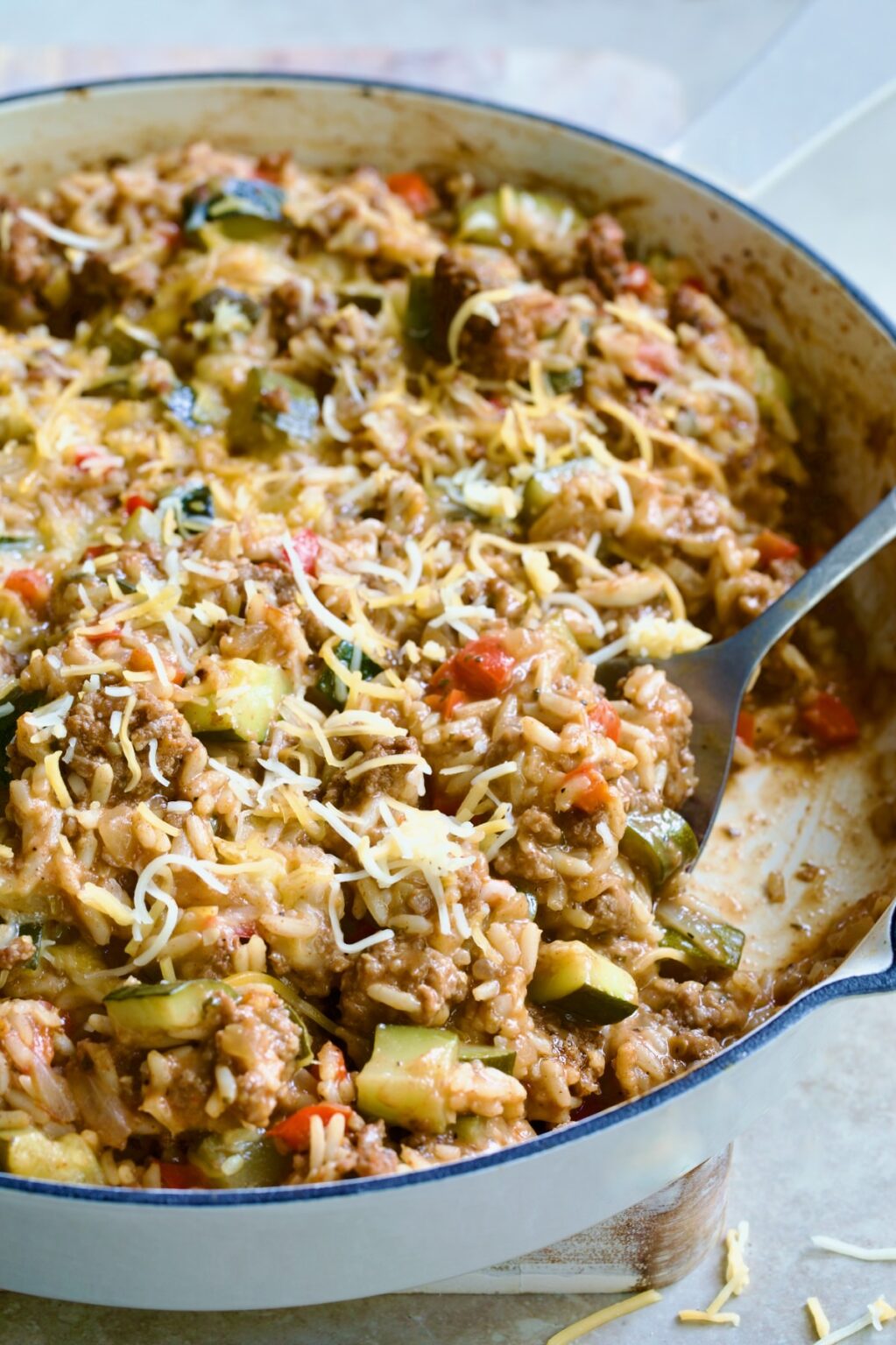 Delicious and Budget-Friendly Beef Zucchini Rice Skillet