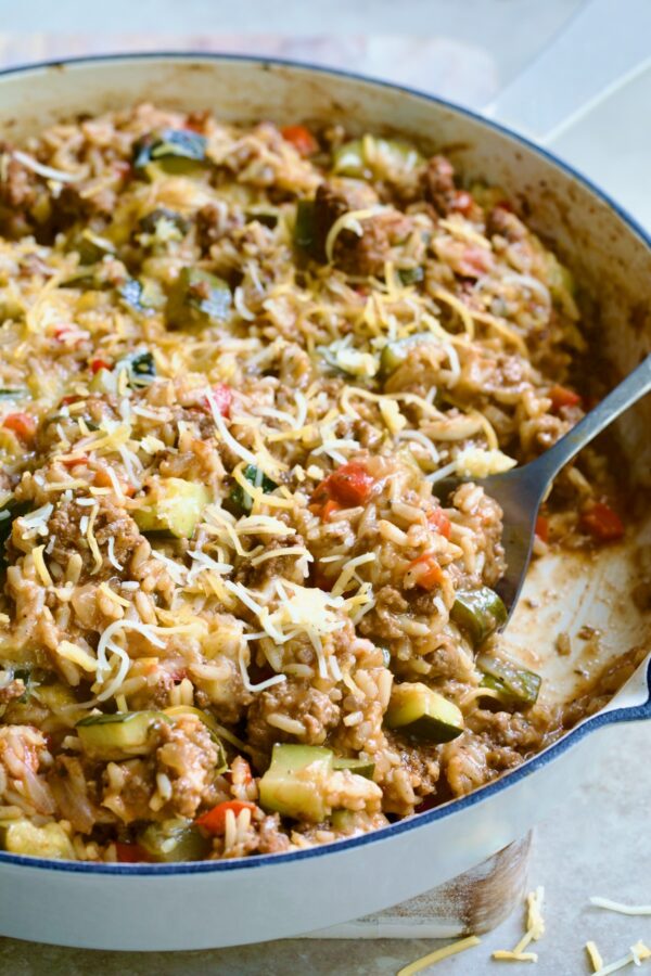 Delicious and Budget-Friendly Beef Zucchini Rice Skillet
