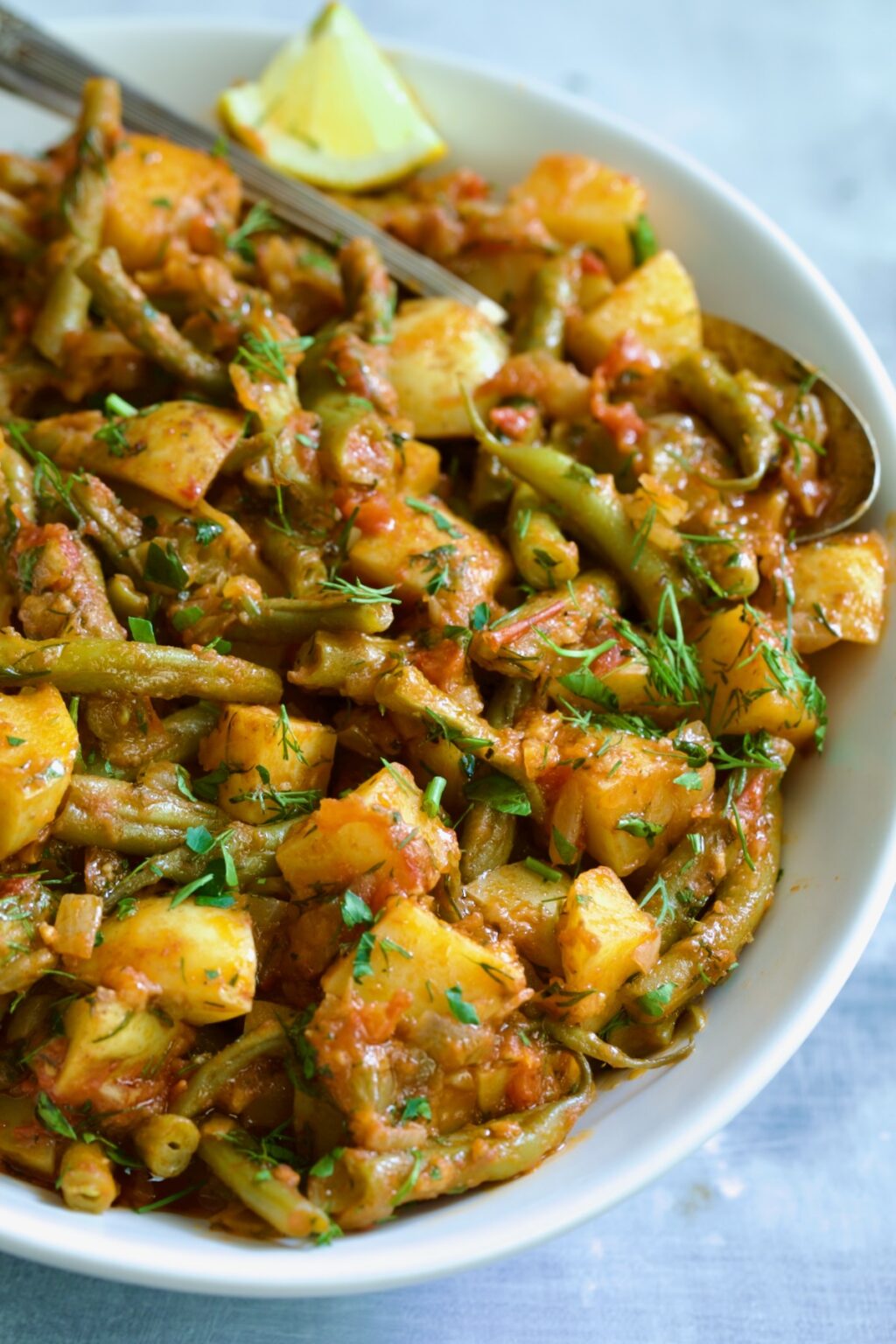 Fasolakia Recipe - Greek Green Beans and Potatoes