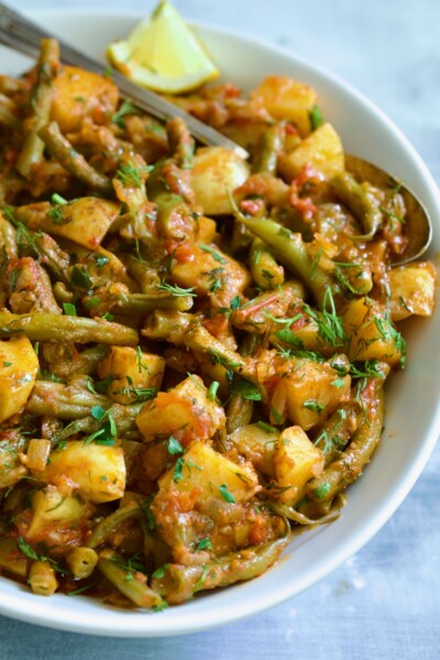 Fasolakia Recipe - Greek Green Beans and Potatoes