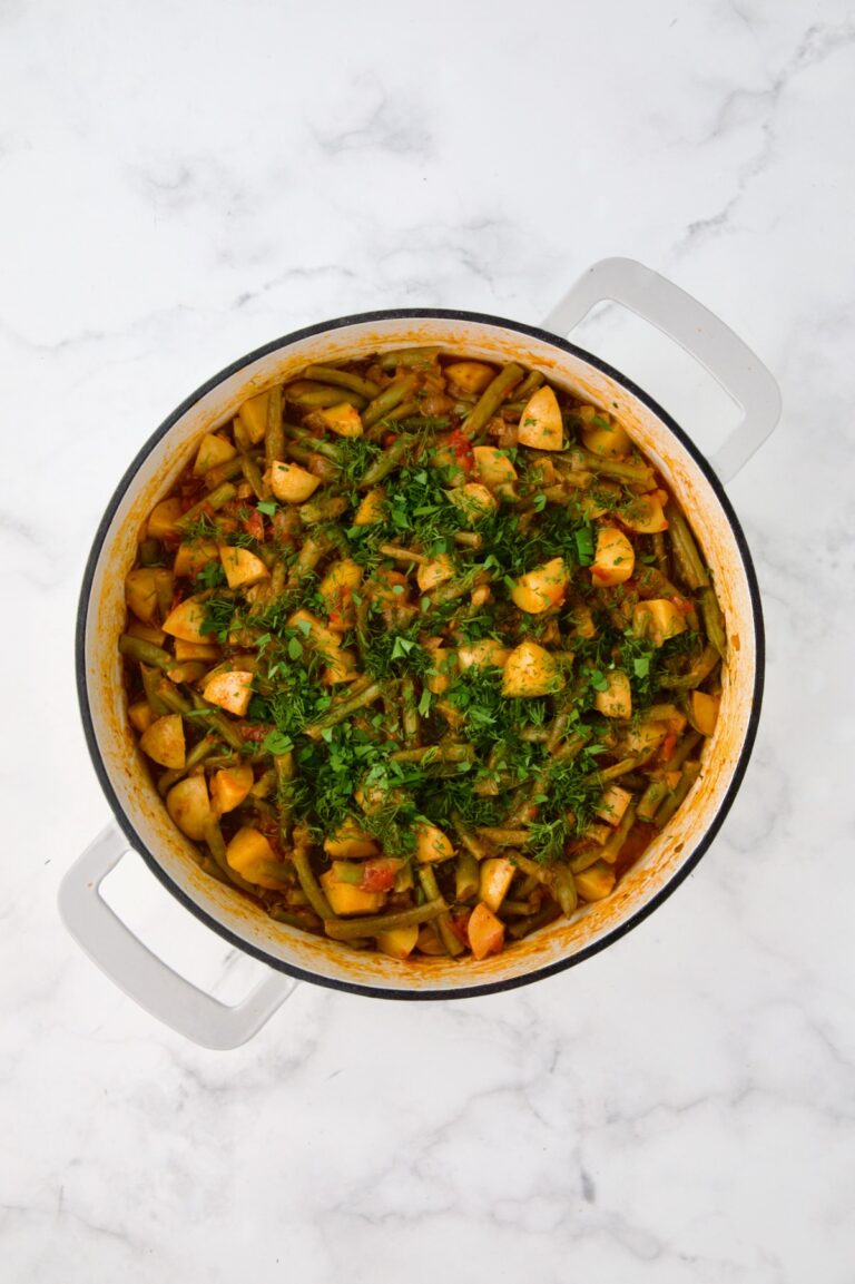 Fasolakia Recipe - Greek Green Beans and Potatoes