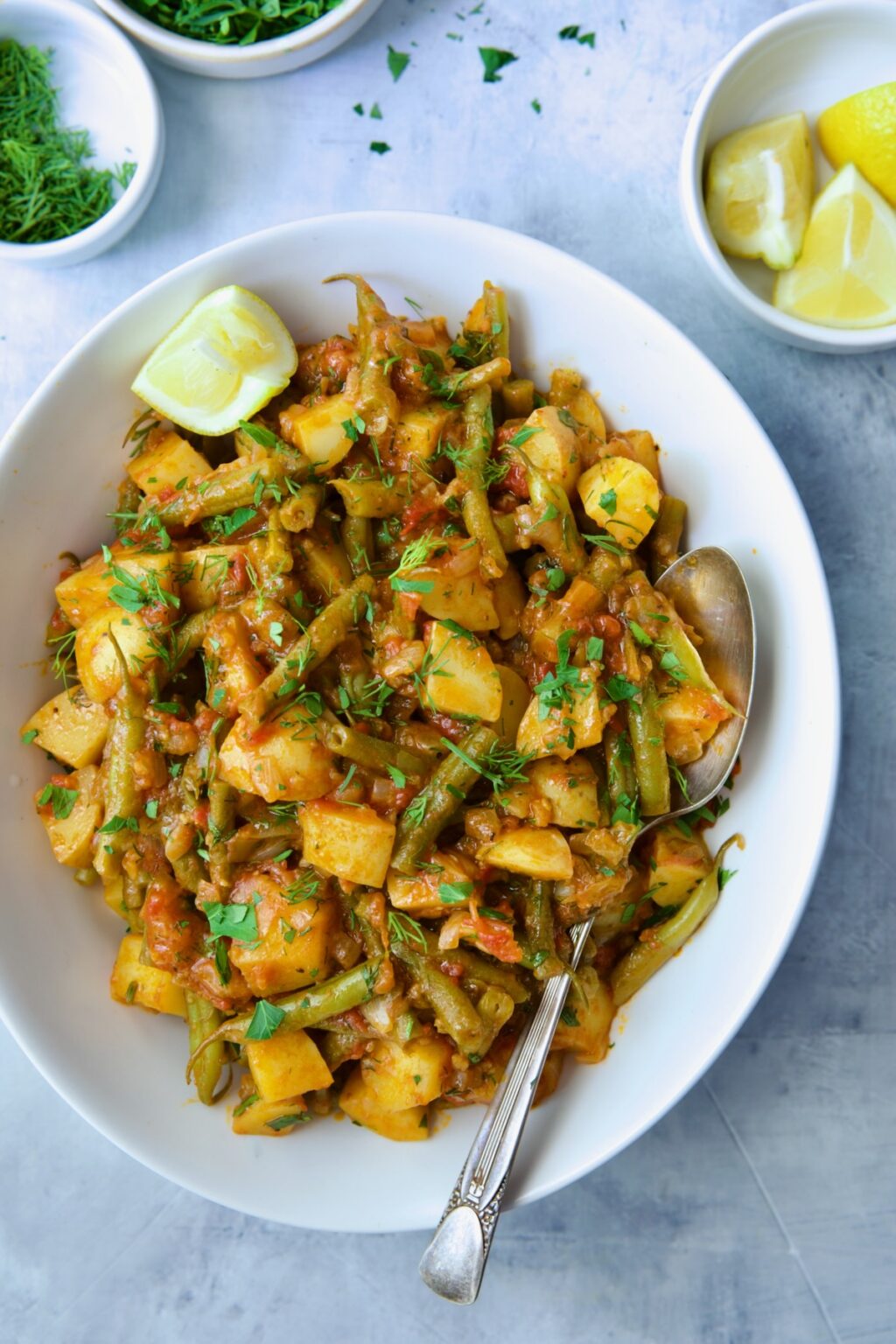 Fasolakia Recipe - Greek Green Beans and Potatoes