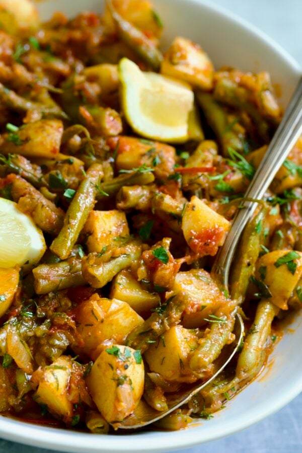 Fasolakia Recipe - Greek Green Beans and Potatoes