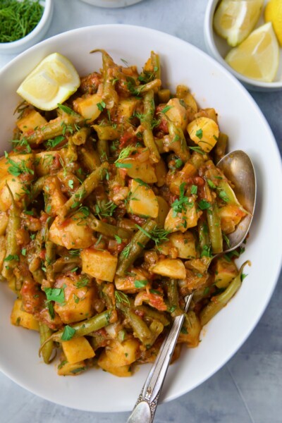 Fasolakia Recipe - Greek Green Beans and Potatoes