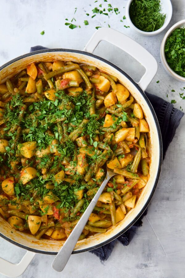 Fasolakia Recipe - Greek Green Beans and Potatoes