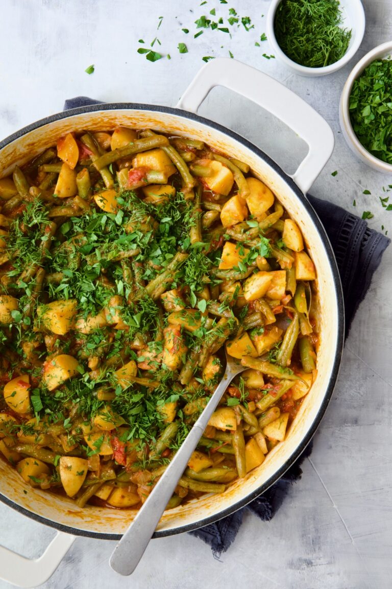 Fasolakia Recipe - Greek Green Beans and Potatoes