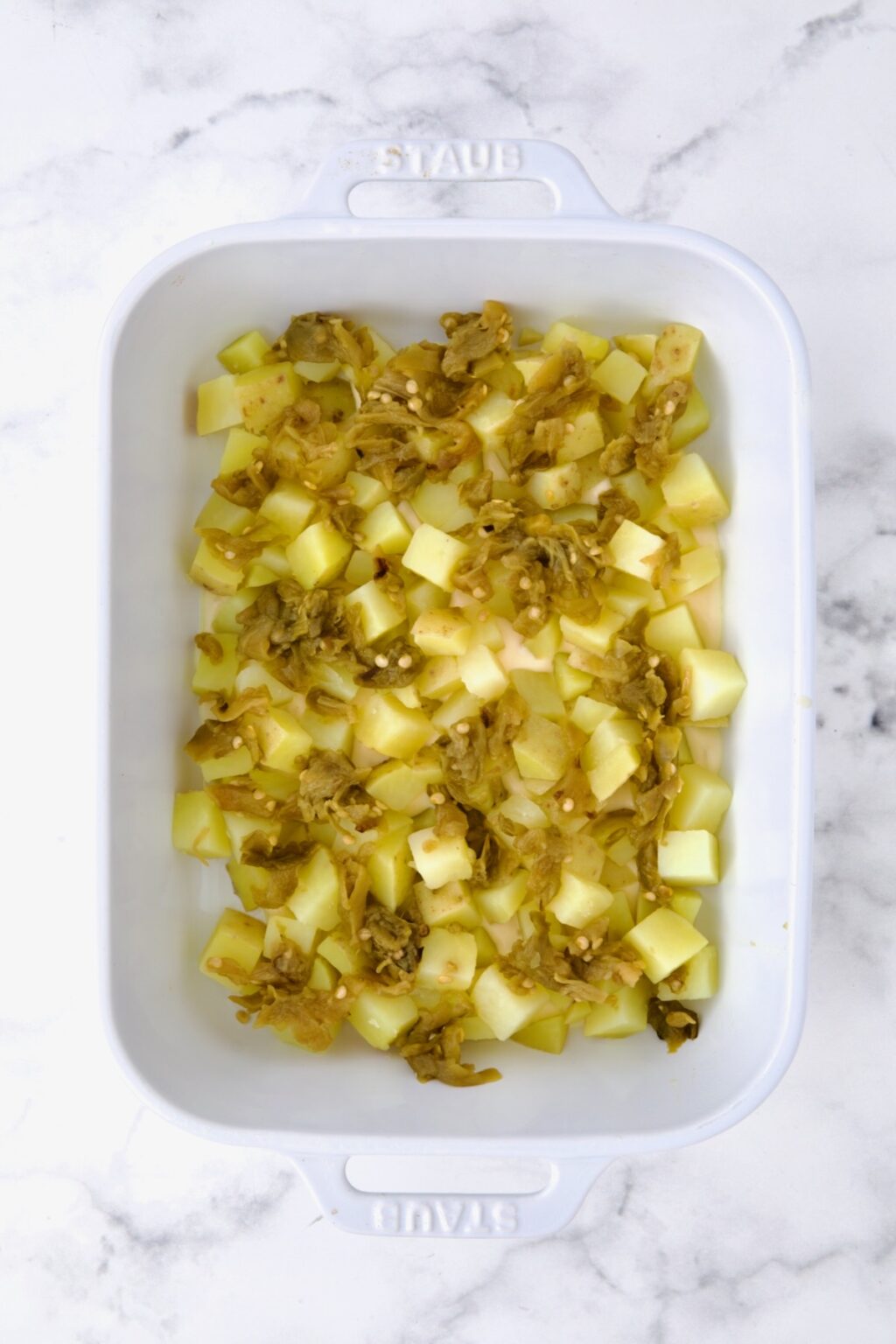 Deliciously Cheesy: Au Gratin Potatoes with Hatch Green Chiles