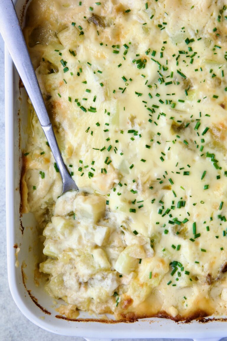 Deliciously Cheesy: Au Gratin Potatoes with Hatch Green Chiles