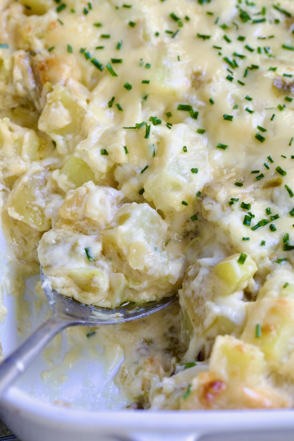 Deliciously Cheesy: Au Gratin Potatoes with Hatch Green Chiles
