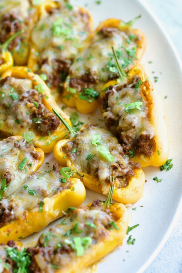 Colorful and Flavorful Taco-Stuffed Mini Peppers