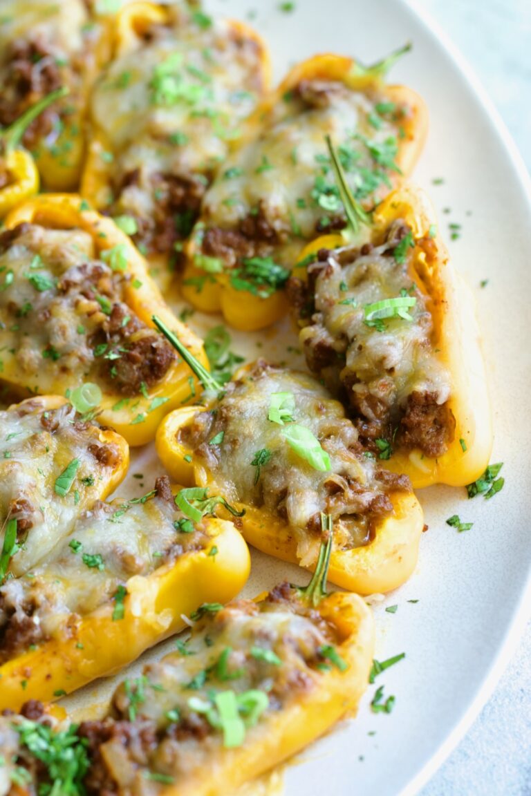 Colorful and Flavorful Taco-Stuffed Mini Peppers