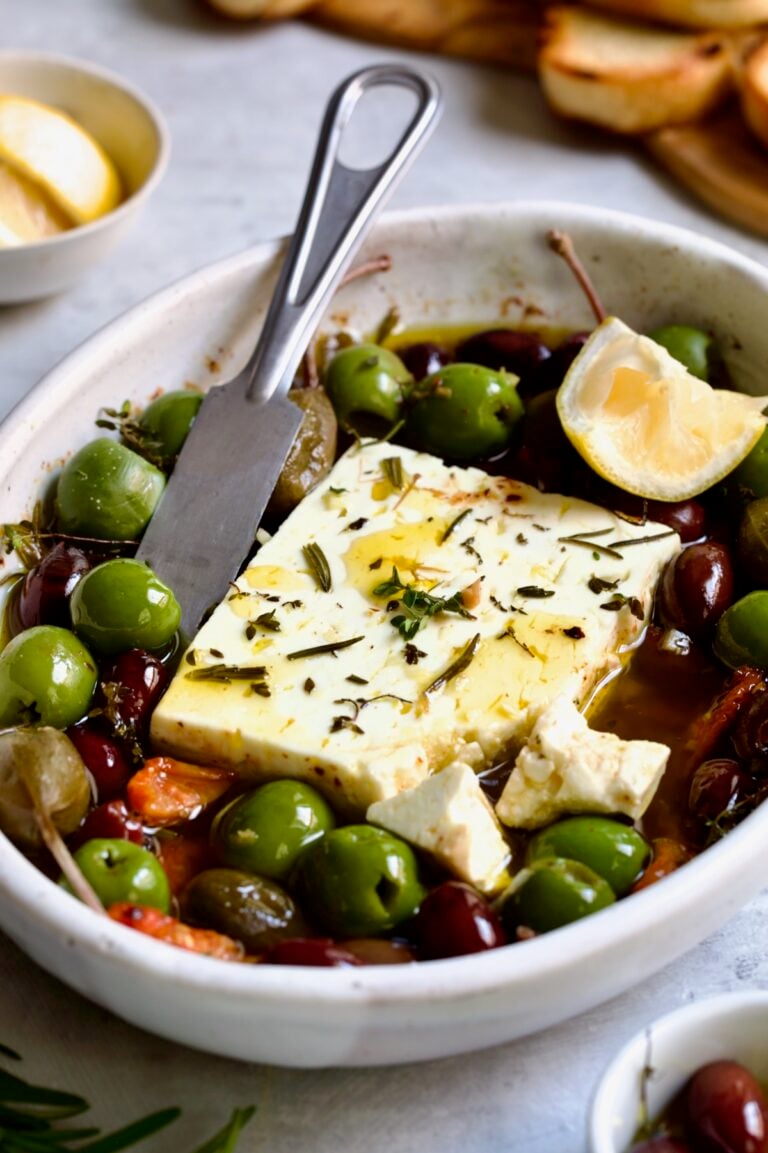 Baked Feta Cheese and Olives: A Taste of the Mediterranean