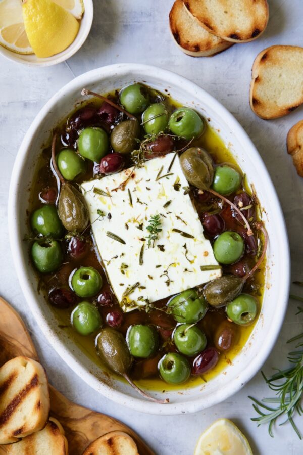 Baked Feta Cheese and Olives: A Taste of the Mediterranean