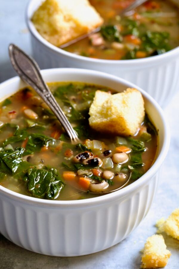 A Bowlful of Tradition: Black-Eyed Pea Soup with Greens