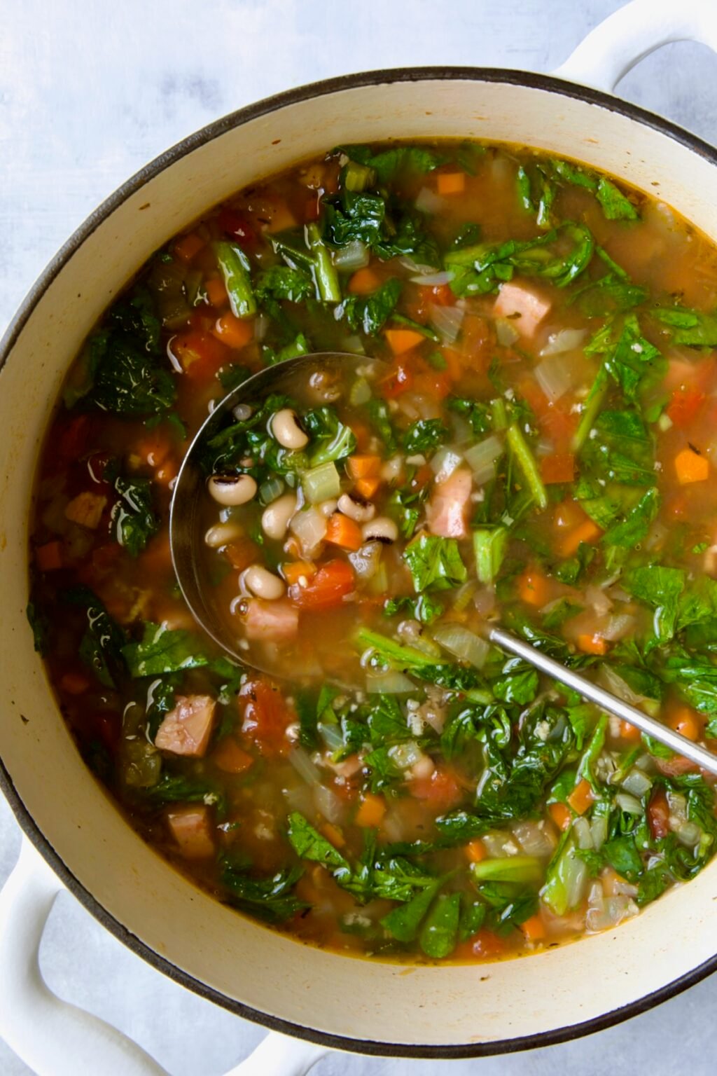 A Bowlful of Tradition: Black-Eyed Pea Soup with Greens