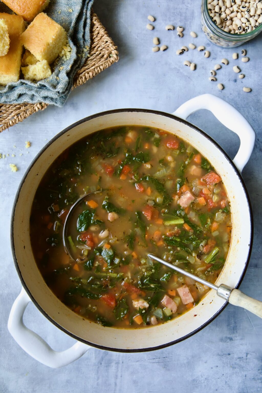 A Bowlful of Tradition: Black-Eyed Pea Soup with Greens