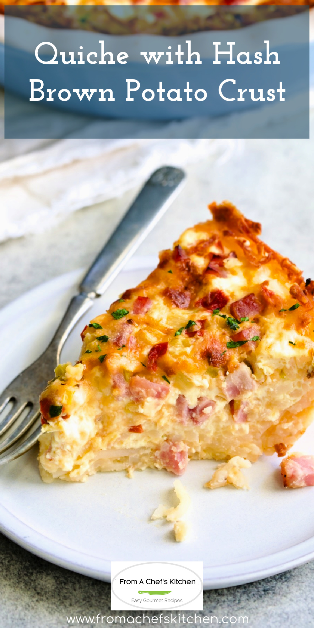Savory Brunch Delight: Quiche with Hash Brown Potato Crust