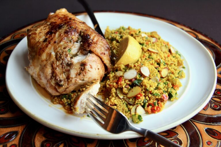 Moroccan Chicken Recipe with Jeweled Couscous