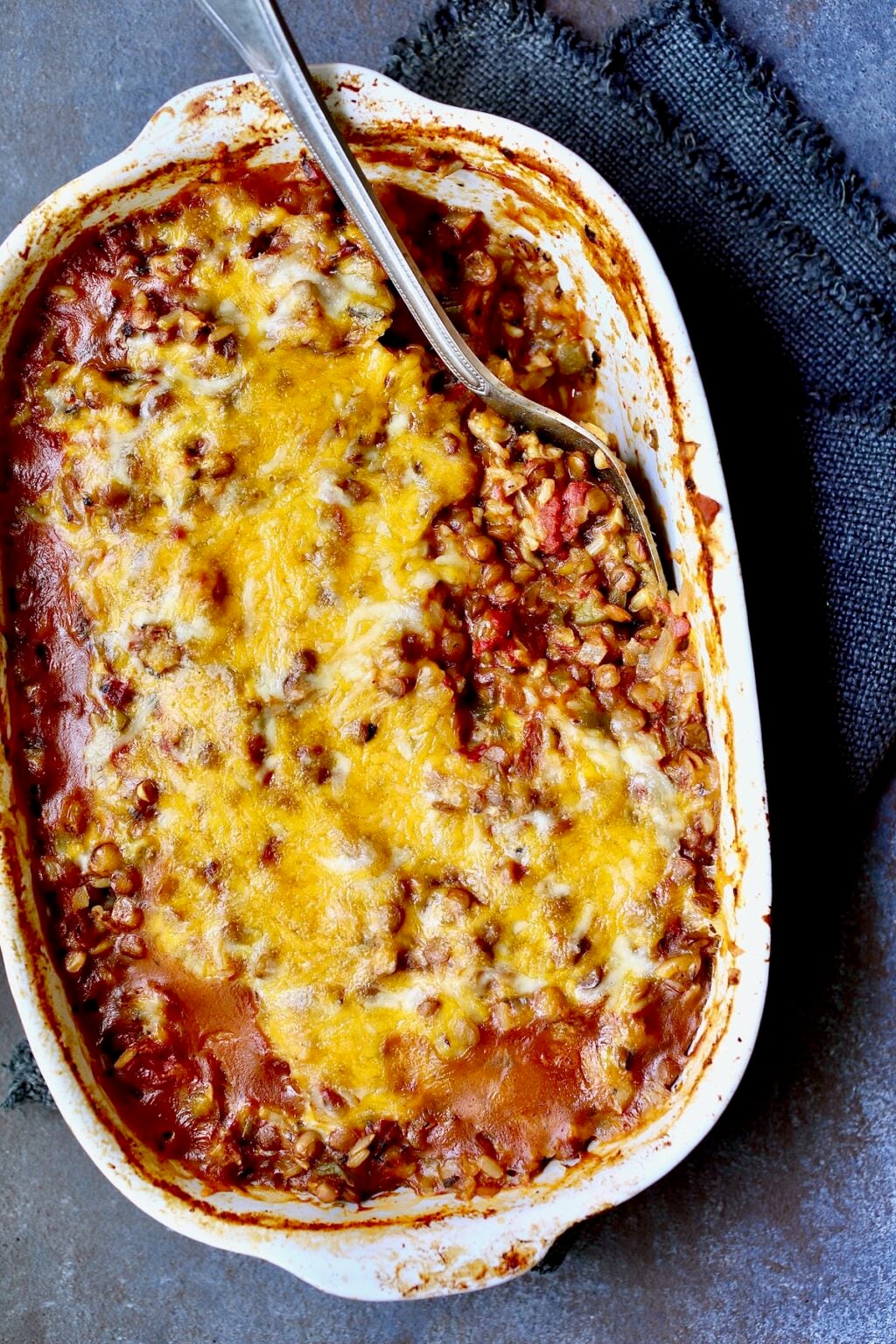 Southwestern Lentil and Brown Rice Bake Recipe