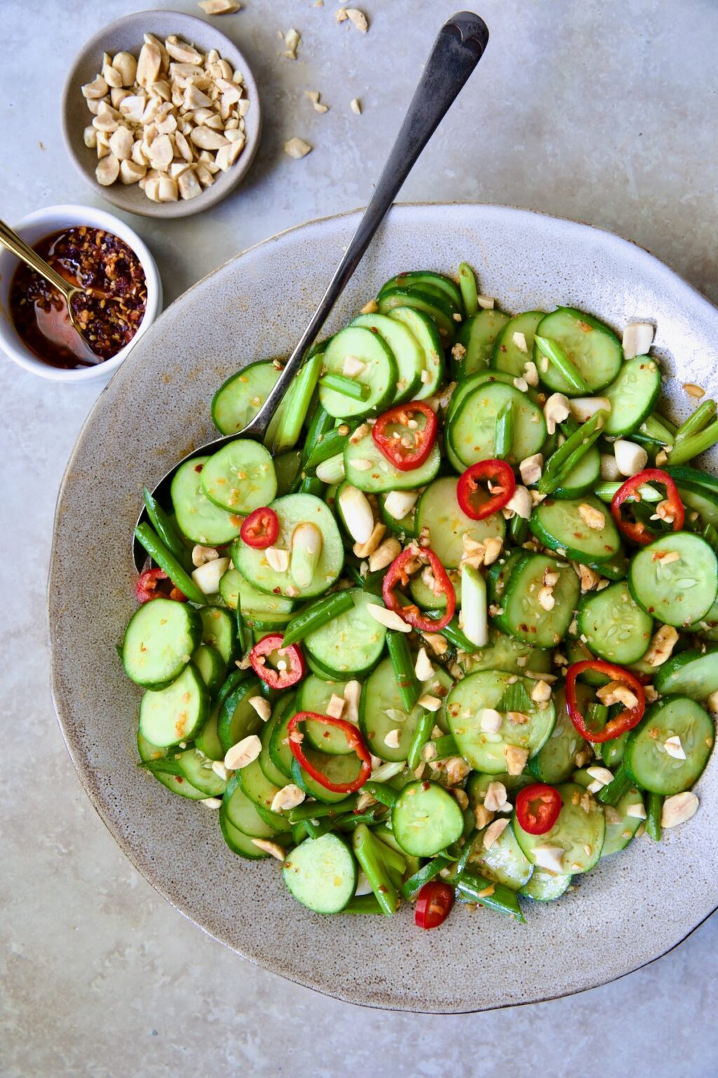 Spicy Asian Cucumber Salad Recipe with Flavorful Dressing