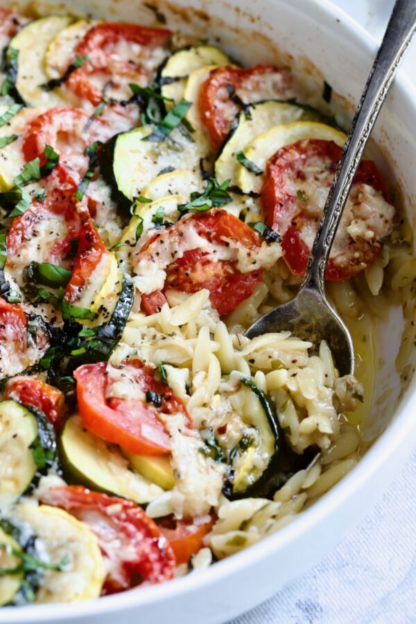 Orzo Vegetable Tian: A Beautiful Side Dish